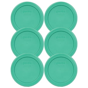 Pyrex 7210-PC Turquoise Replacement Lid for 3-Cup Dish, 2-Pack, Perfect ...