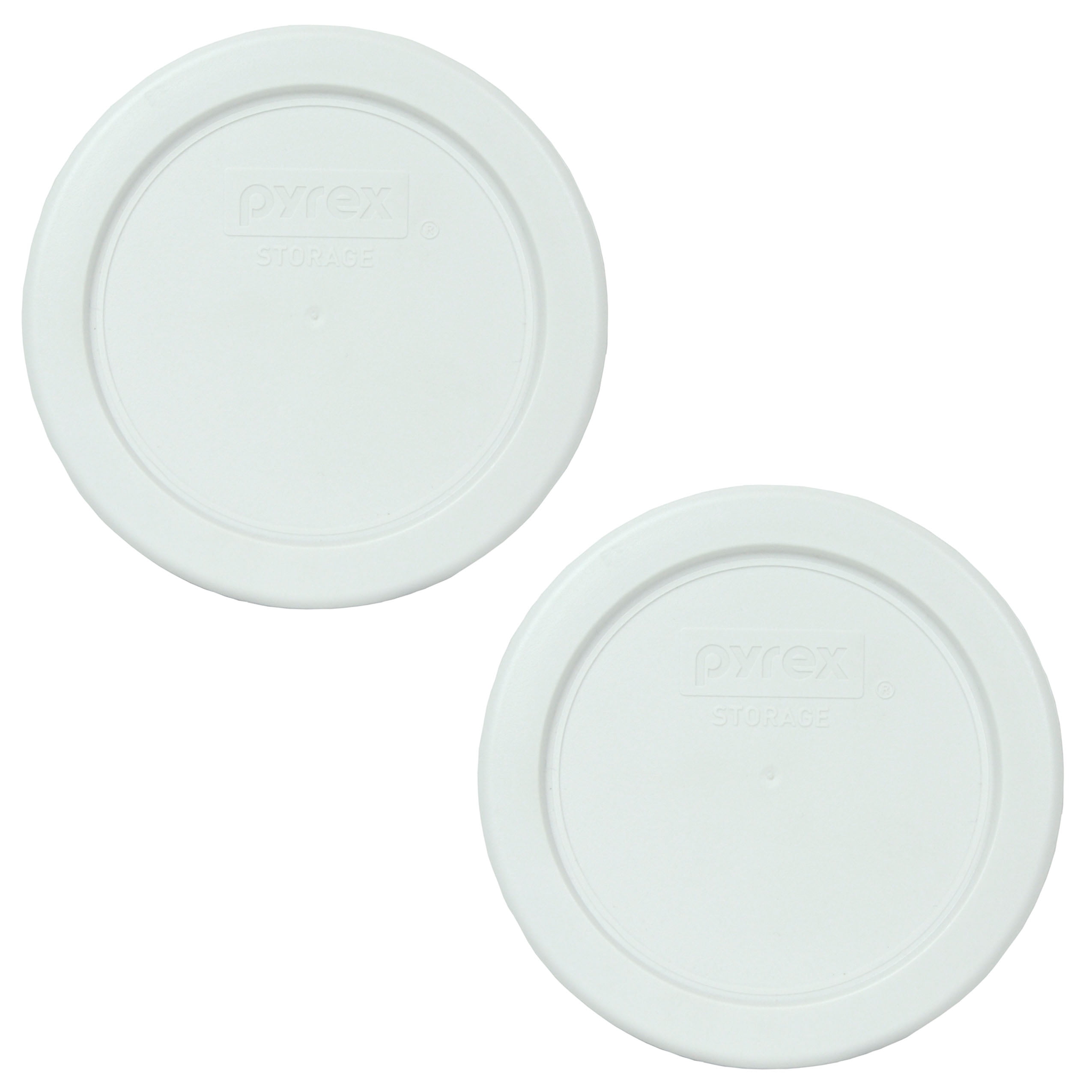 Pyrex 7202-PC White Plastic Replacement Storage Lid Cover (2-Pack ...