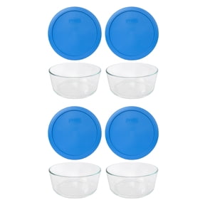 Pyrex Ultimate OV-7201 Round White Silicone and Glass No Leak Storage ...