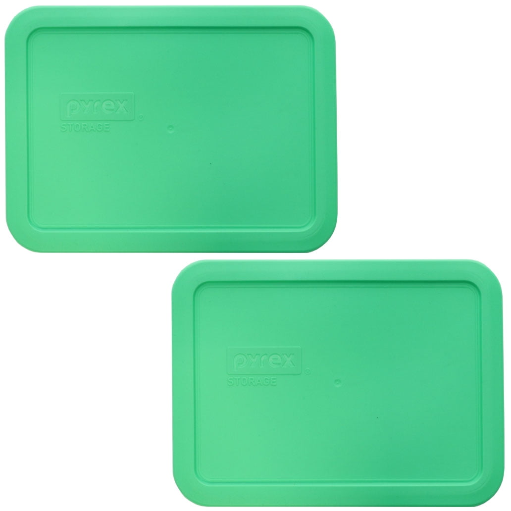 Pyrex 7210-PC Bright Green Plastic Storage Replacement Lid Covers (2 ...