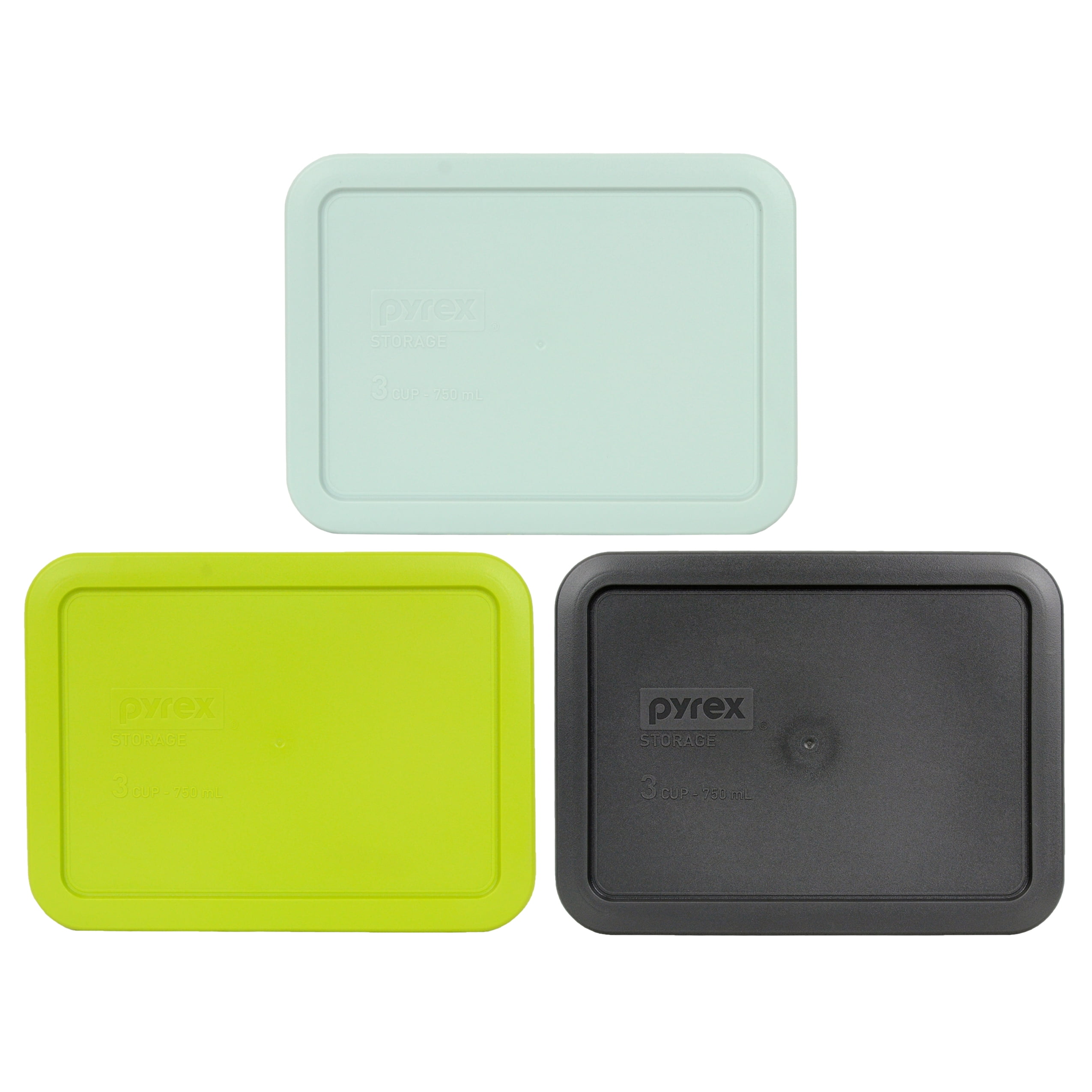 Pyrex Replacement Lid, 7210-PC, Edamame Green, Muddy Aqua, Charcoal ...