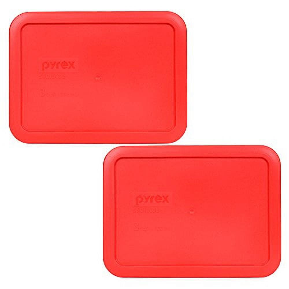 Pyrex 7210-PC Rectangle Red 3 Cup Storage Lid for Glass Dish (2, Red ...