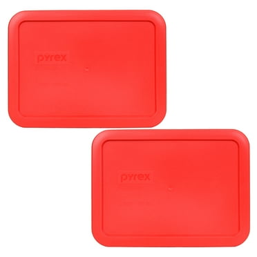 Pyrex 7402-PC 2-Pack Blue Round Plastic Replacement Lid Cover for 7-Cup ...