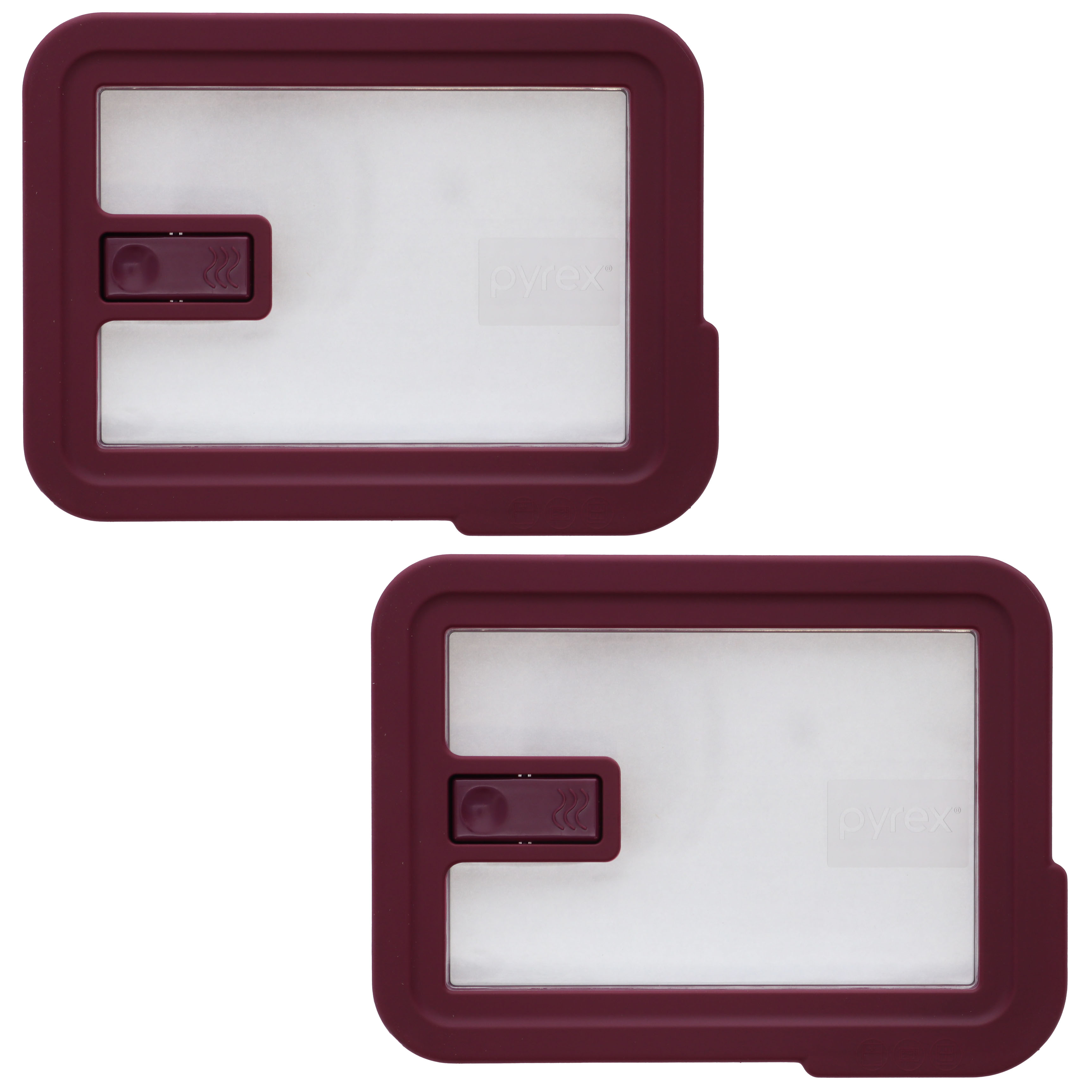 Pyrex 7210-R 3-Cup No-Leak Vented Plum Purple Food Storage Lid (2-pack ...