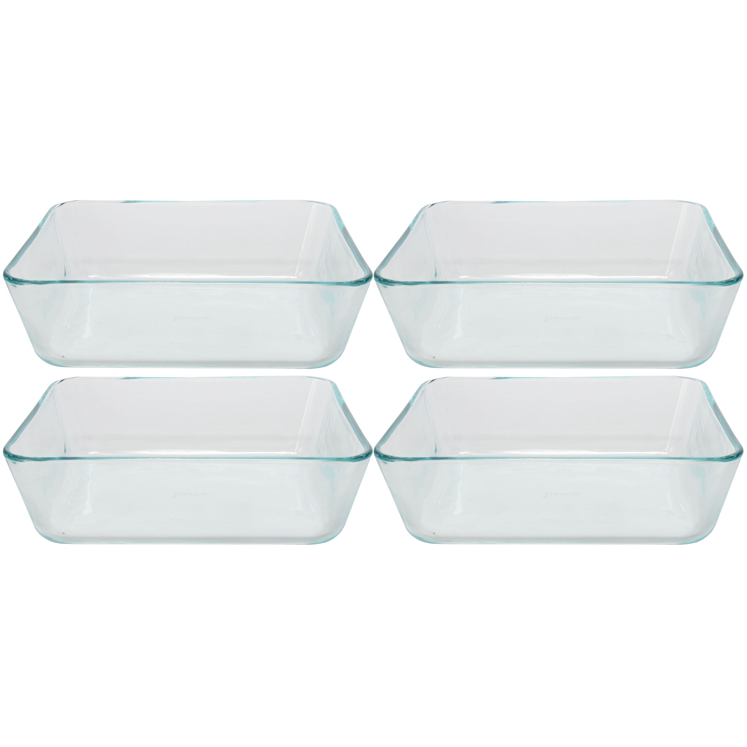 Pyrex 7211 6-Cup Rectangular Glass Storage Containers (4-Pack ...