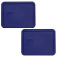 Pyrex 7211-PC Navy Blue Rectangular Food Storage Replacement Lid Cover ...