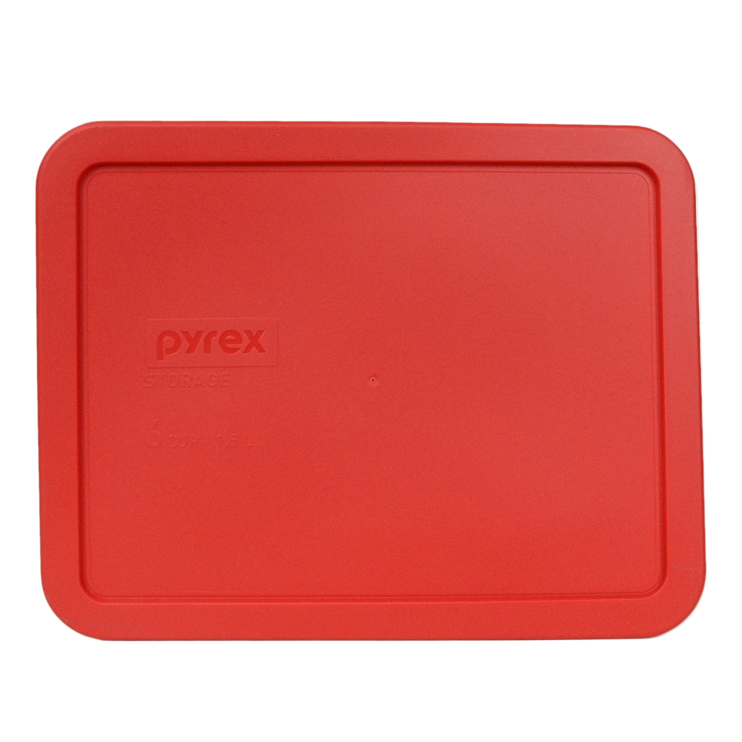 Pyrex 7211-PC Red Rectangle Plastic Storage Replacement Lid Cover ...