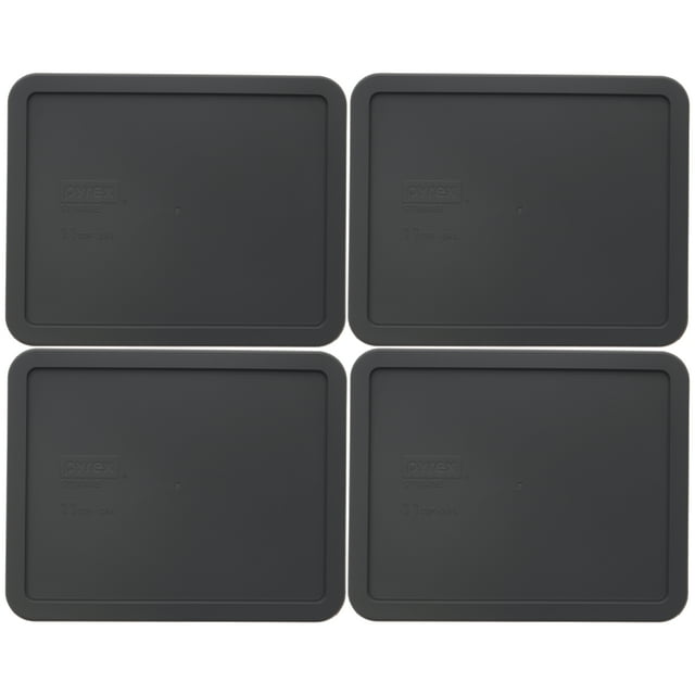 Pyrex 7212-PC 11-Cup Puddle Gray Replacement Food Storage Lid (4-Pack ...