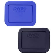 Pyrex 7402-PC Blue Round Plastic Storage Replacement Lid Cover (2-Pack ...