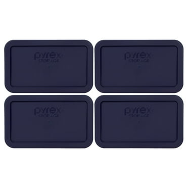 Pyrex 7210-PC Purple Rectangle Replacement Lid 4-Pack, BPA-Free Plastic ...