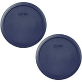 Pyrex 7402-PC 2-Pack Blue Round Plastic Replacement Lid Cover for 7-Cup ...
