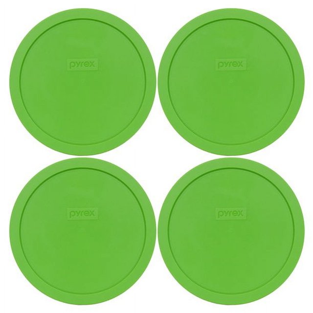 Pyrex 7402-PC 7-Cup Green Round Plastic Replacement Lid Cover (4-Pack ...