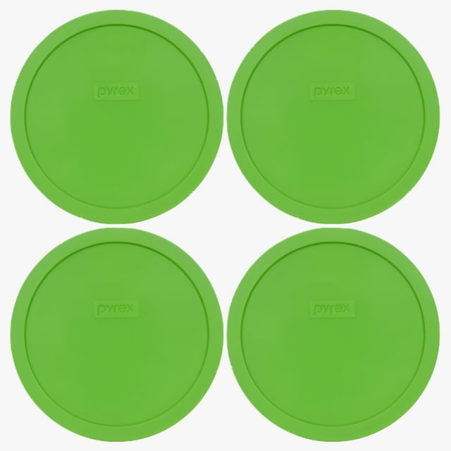 Pyrex 7402-PC 7-Cup Green Round Plastic Replacement Lid Cover (4-Pack ...