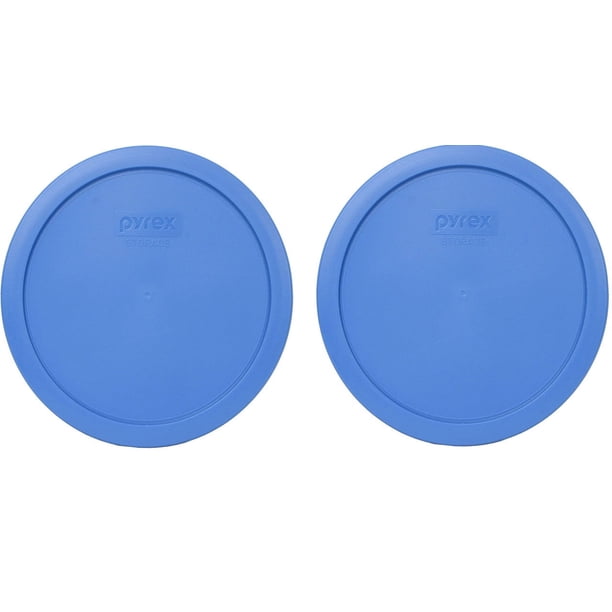 Pyrex 7402-PC Marine Blue Plastic Round Storage Lid Cover (2-Pack ...