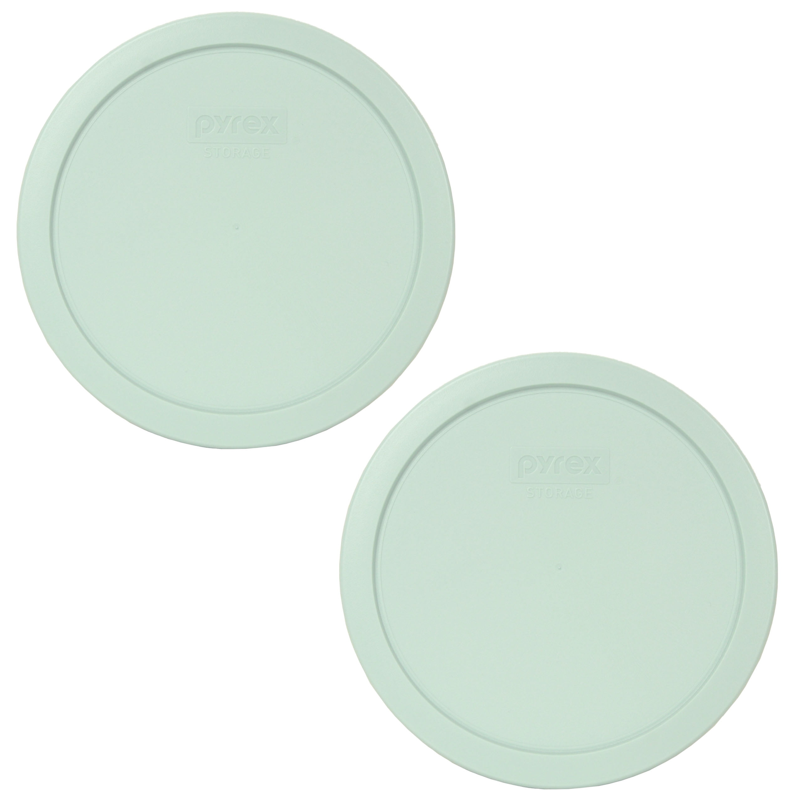 Pyrex 7402-PC Muddy Aqua Plastic Round Storage Lid Cover (2-Pack ...