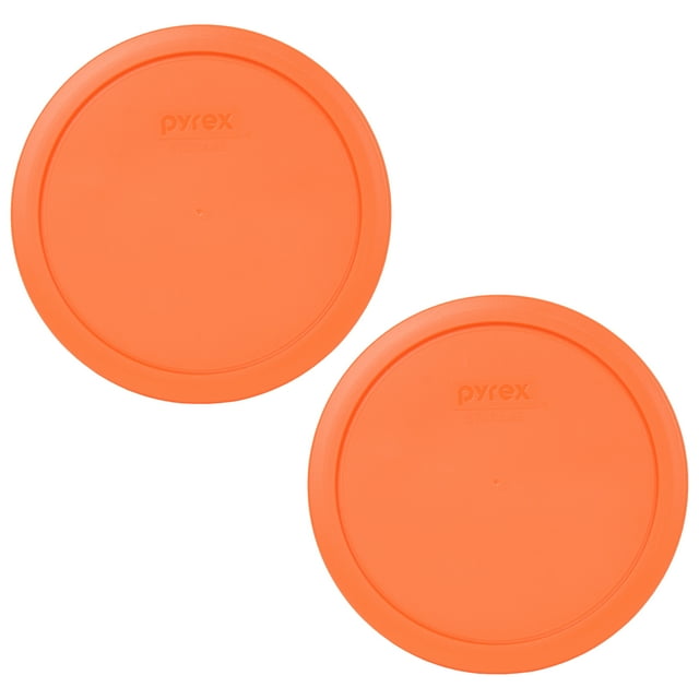 Pyrex 7402-PC Orange Plastic Storage Replacement Lid Cover (2-Pack ...