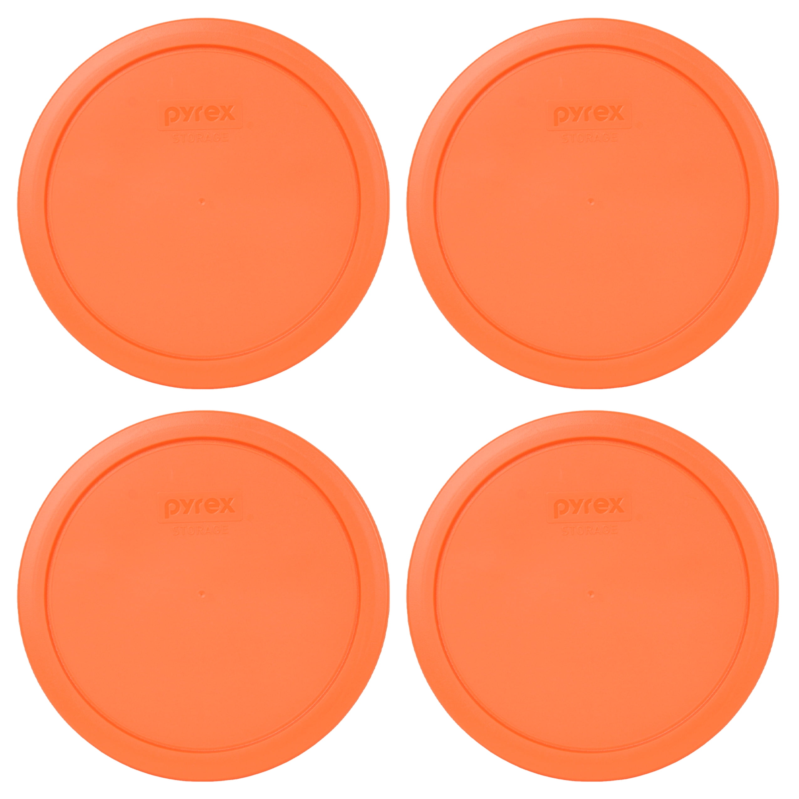 Pyrex 7402-PC Orange Plastic Storage Replacement Lid Cover (4-Pack ...