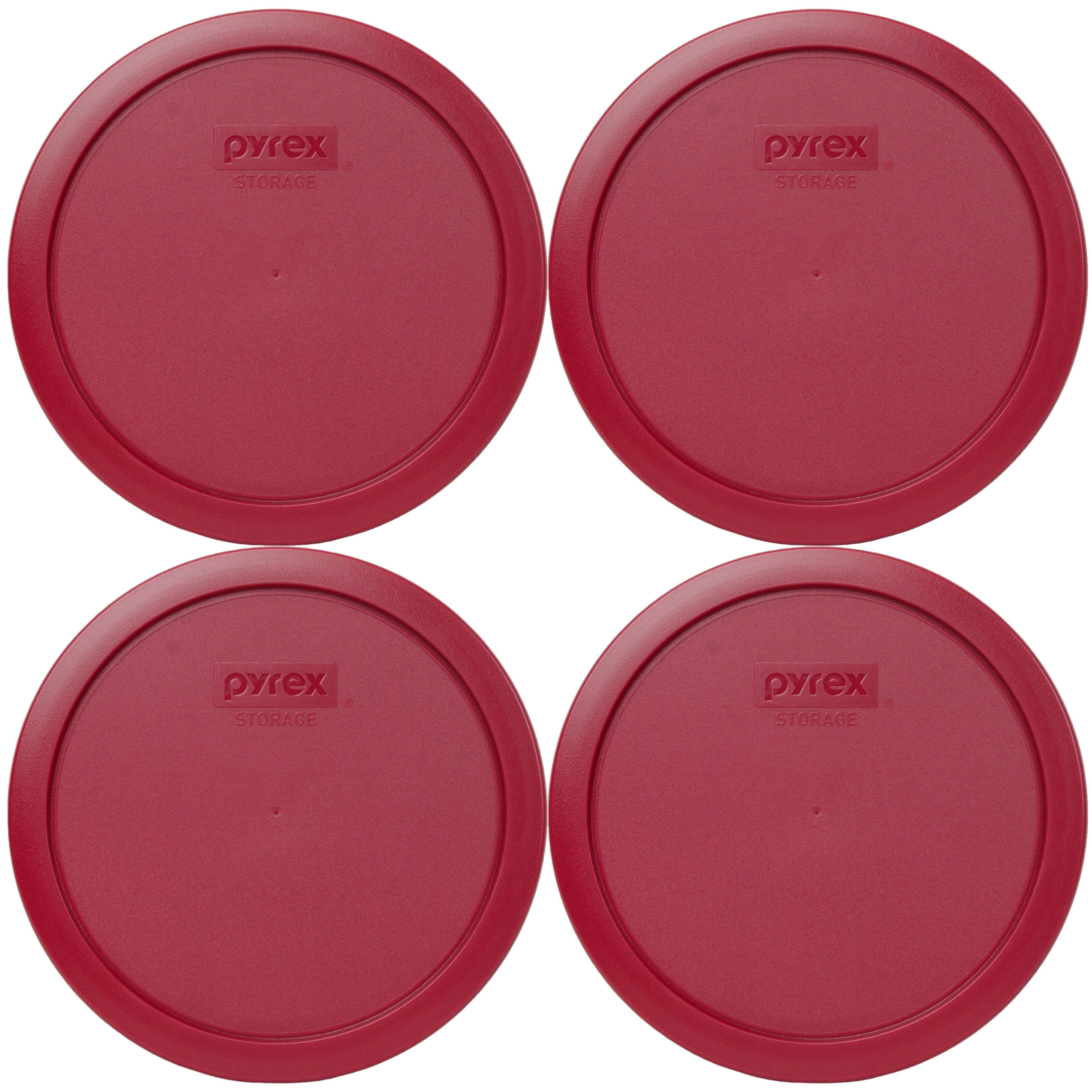 Pyrex 7402-PC Sangria Red Plastic Round Storage Replacement Lid Cover ...