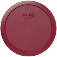Pyrex Replacement Lid 7201-PC Poppy Red Round Set Plastic Cover (4-Pack ...