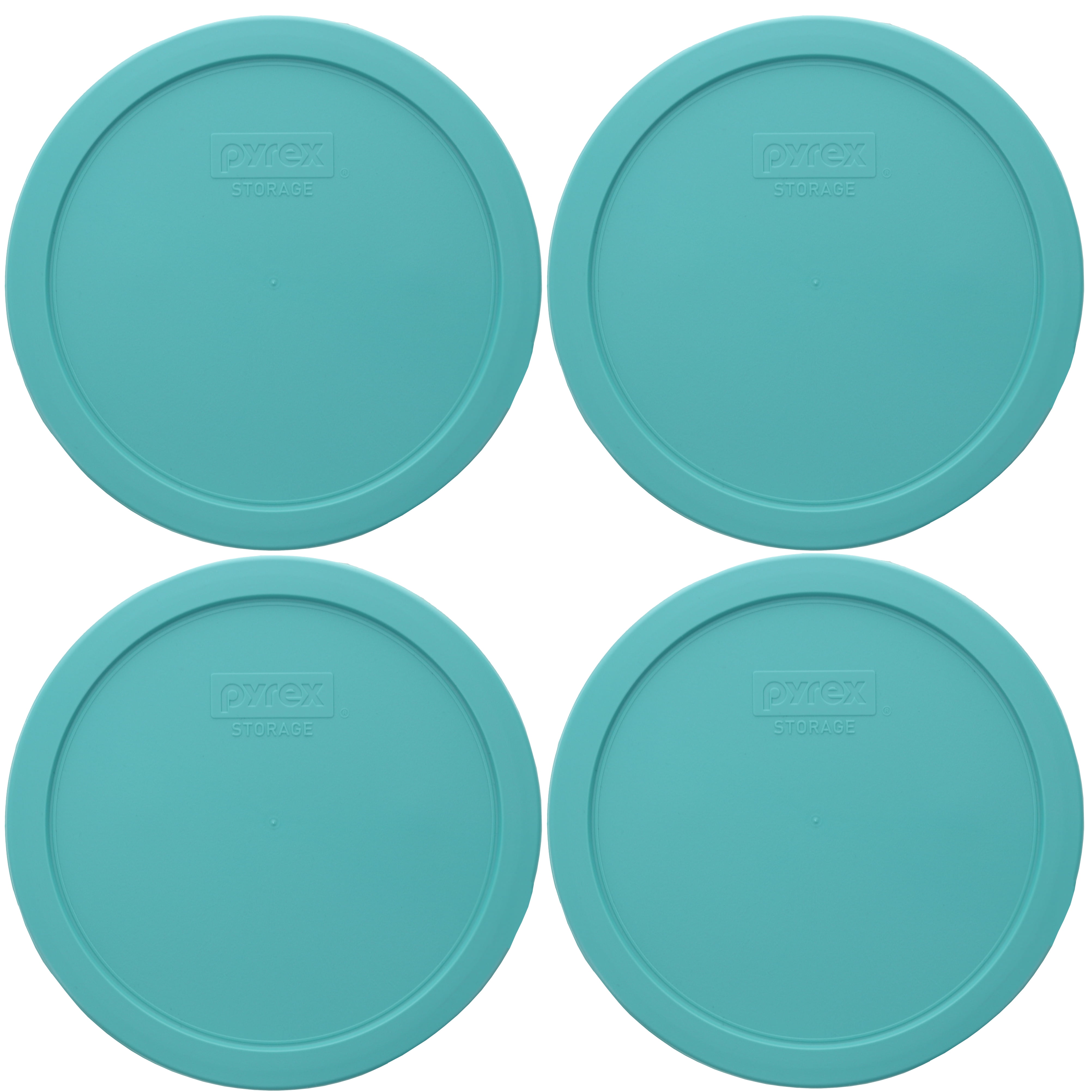 Pyrex 7402-PC Sea Glass Green Replacement Lid Covers (4-Pack) for 7203 ...