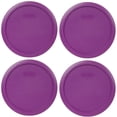 Pyrex 7402-PC Thistle Purple Plastic Round Storage Lid Cover (4-Pack ...