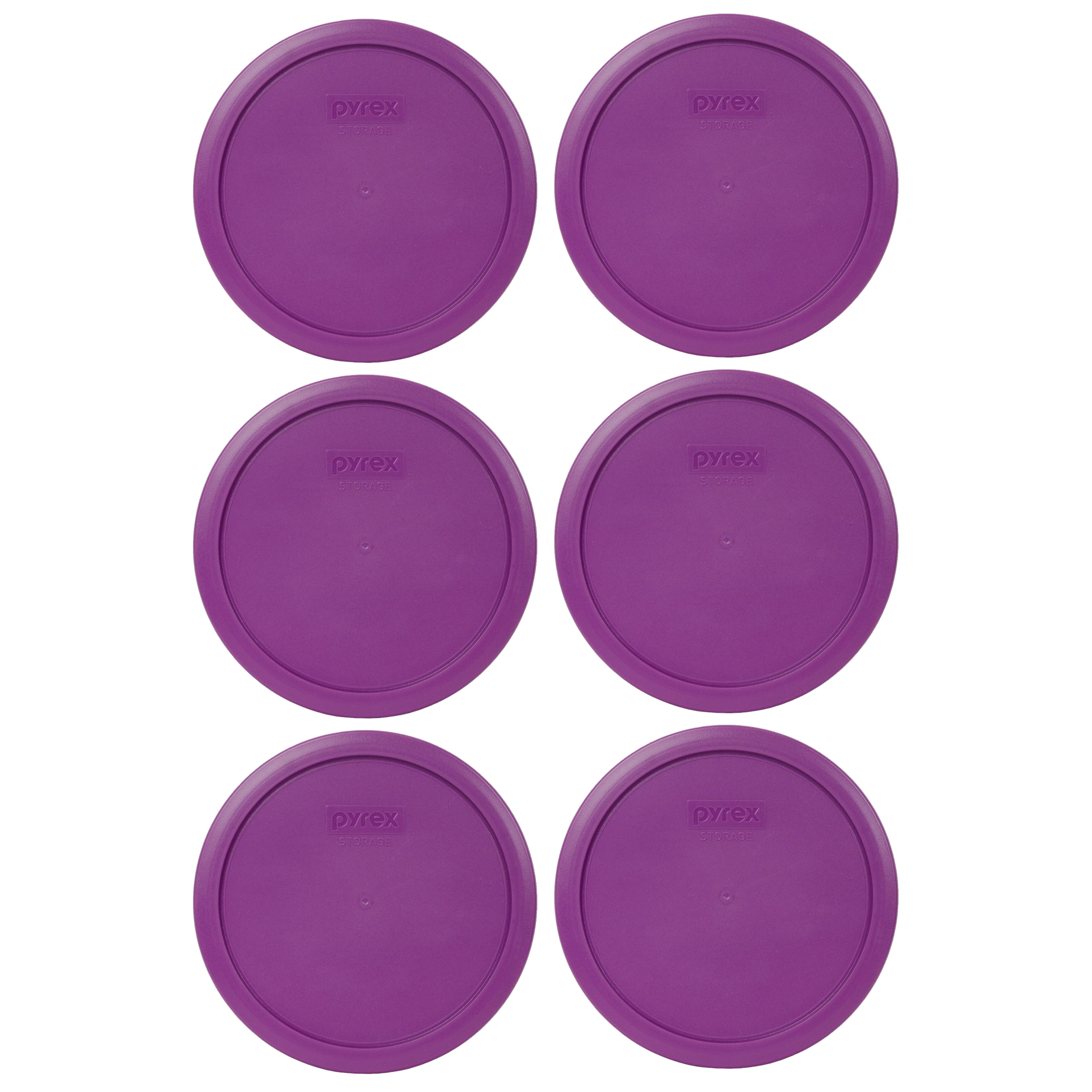 Pyrex 7402-PC Thistle Purple Plastic Round Storage Lid Cover (6-Pack ...
