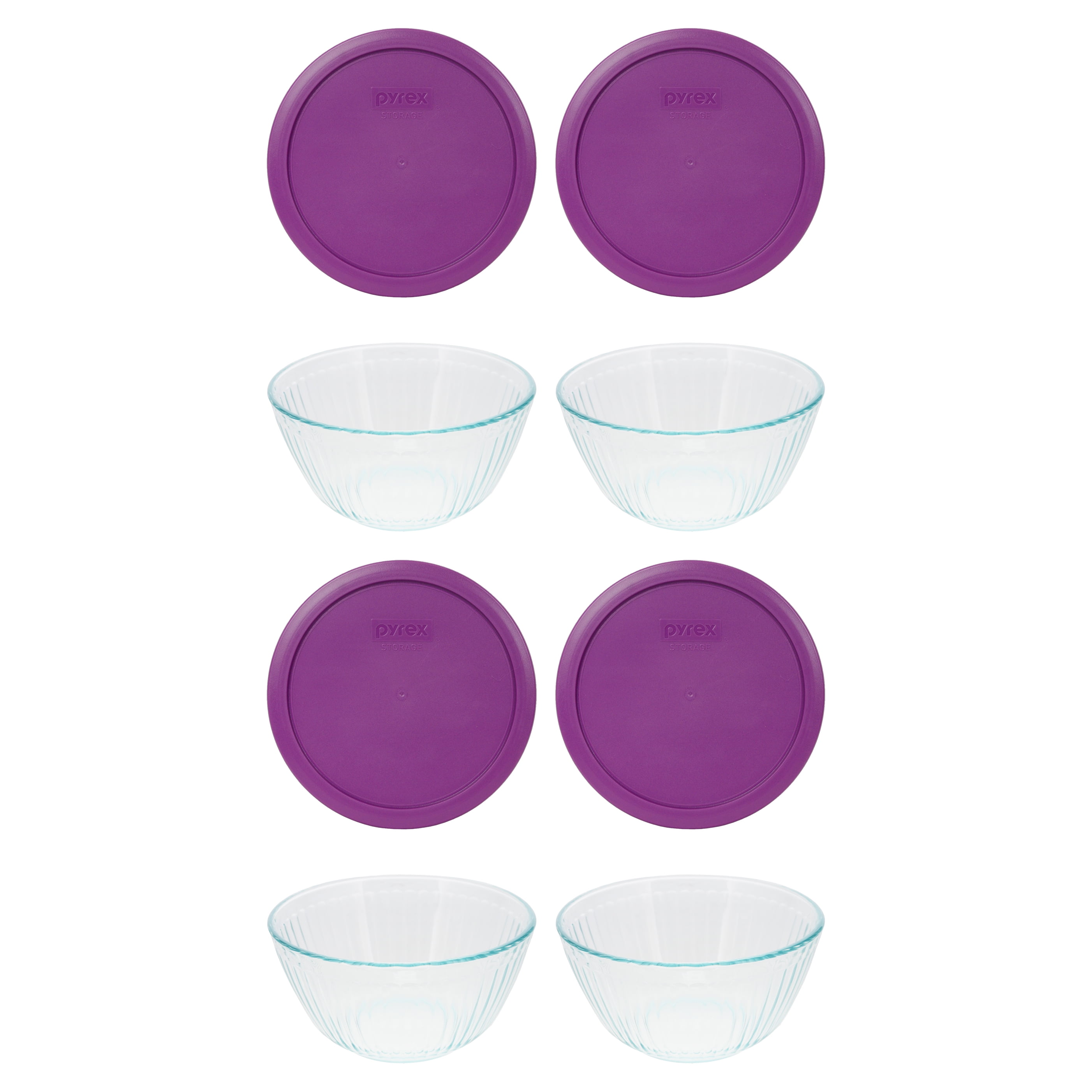 Pyrex 7403 10 Cup Sculpted Glass Mixing Bowl and 7403-PC Thistle Purple ...