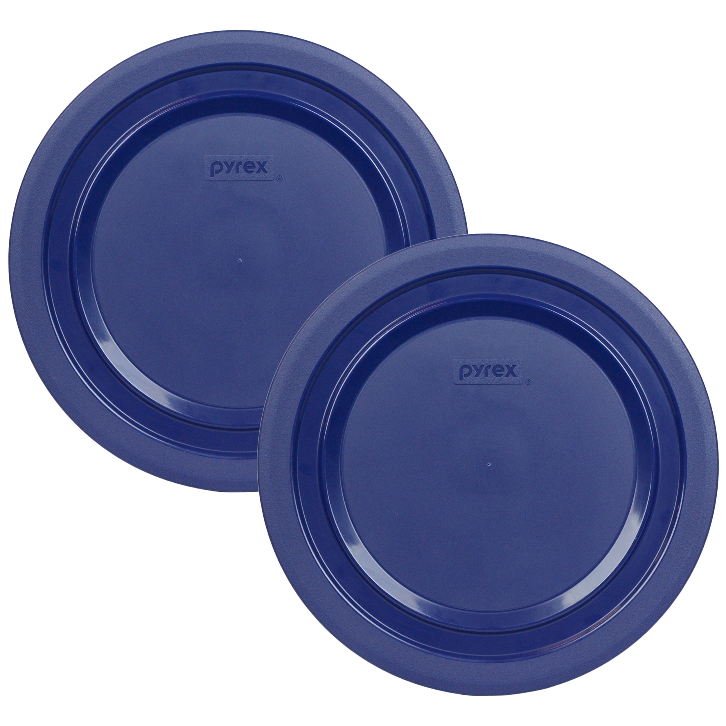 Pyrex 7404-PC Blue Plastic Round Replacement Lid Cover (2-Pack) for 4.5 ...