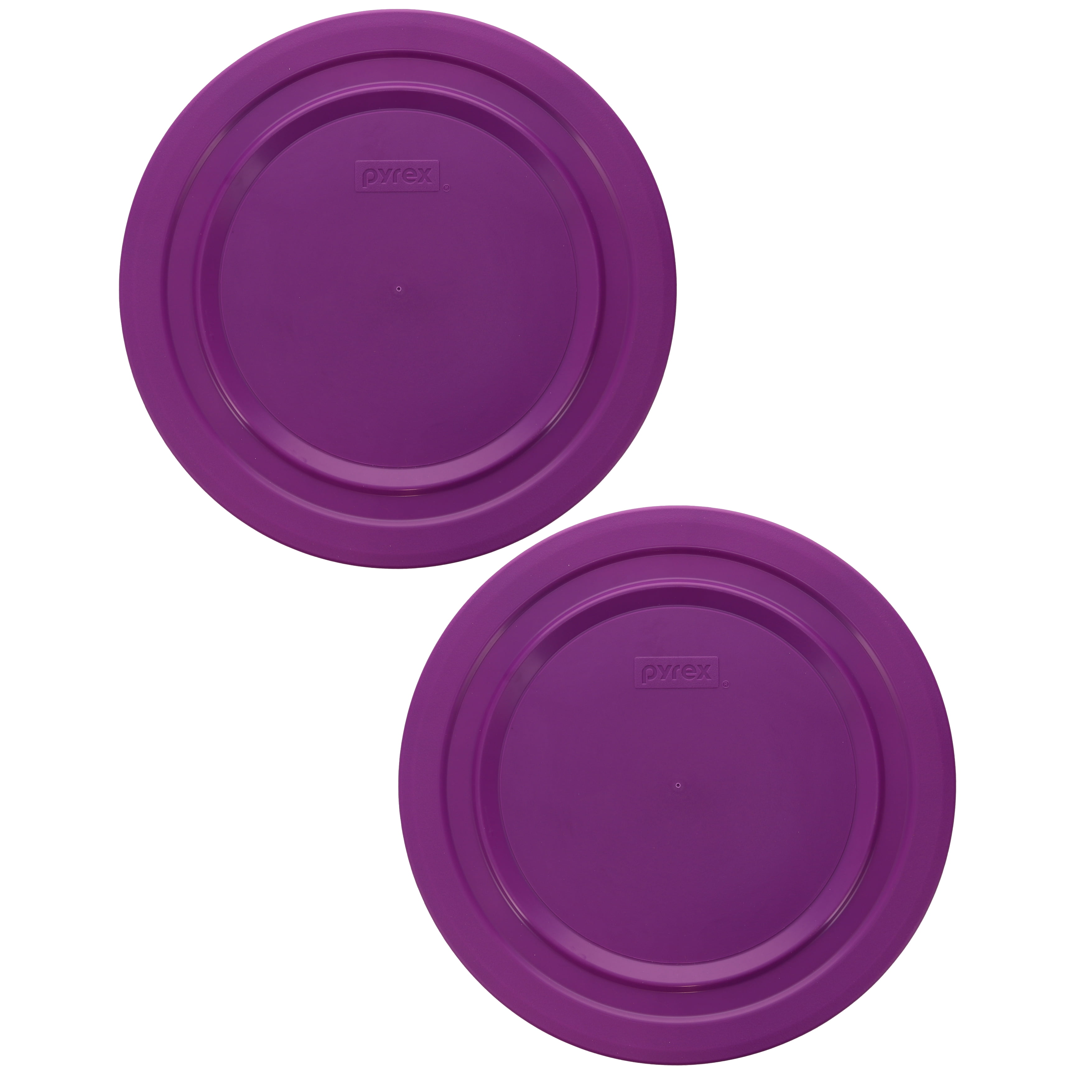 Pyrex 7404-PC 4.5qt Thistle Purple Food Storage Replacement Lids (2 ...