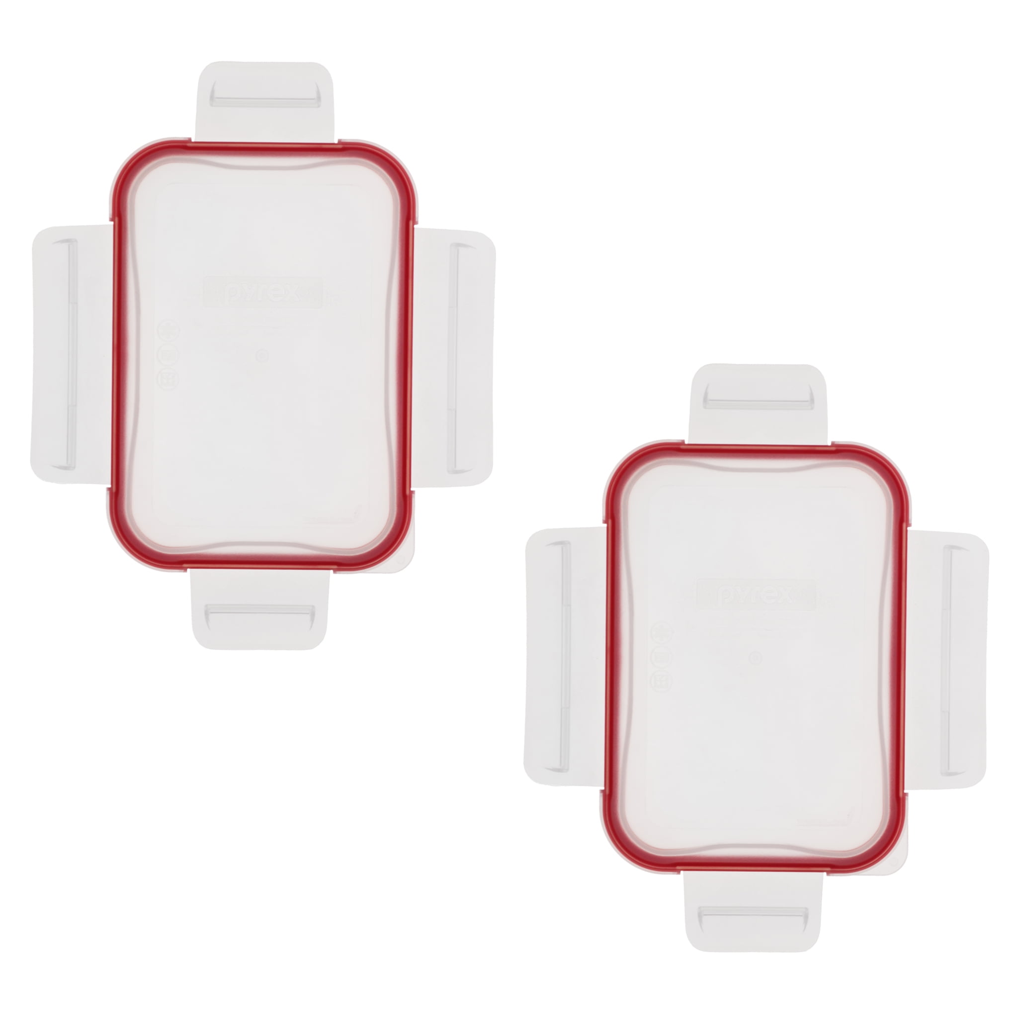 Pyrex 8701R-PC 1-Cup Freshlock Clear Plastic Lid with Red Gasket (2 ...