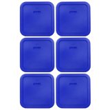 Pyrex 8704-PC Cadet Blue Plastic Food Storage Replacement Lid Cover (6 ...