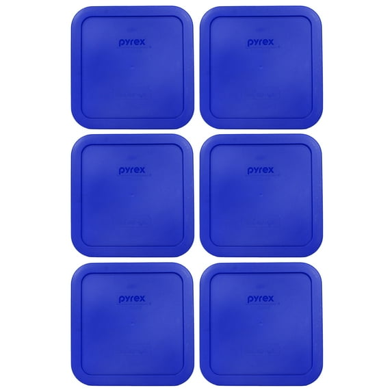 Pyrex 8704-PC Cadet Blue Plastic Food Storage Replacement Lid Cover (6 ...