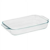 Pyrex Basics Rectangular Casserole 2 Quart Oblong Glass Baking Dish ...