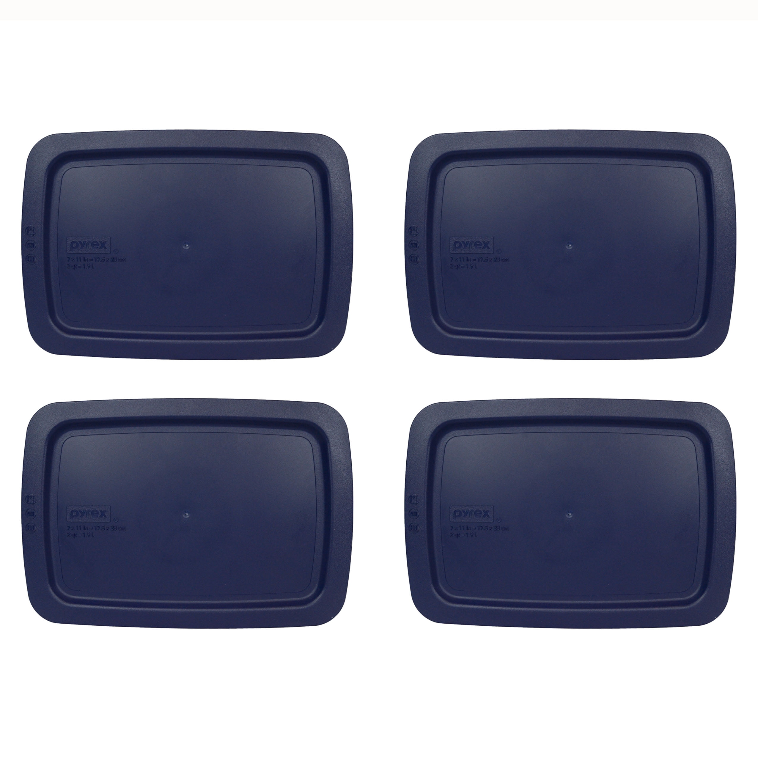 Pyrex C-232-PC Blue 2qt Plastic Food Storage Replacement Lid Cover (4 ...