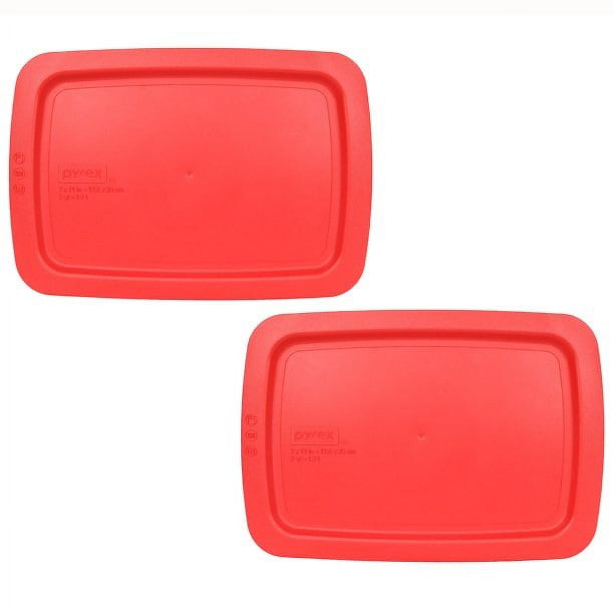 Pyrex C-232-PC Red 2qt Food Storage Plastic Replacement Lid Cover (2 ...