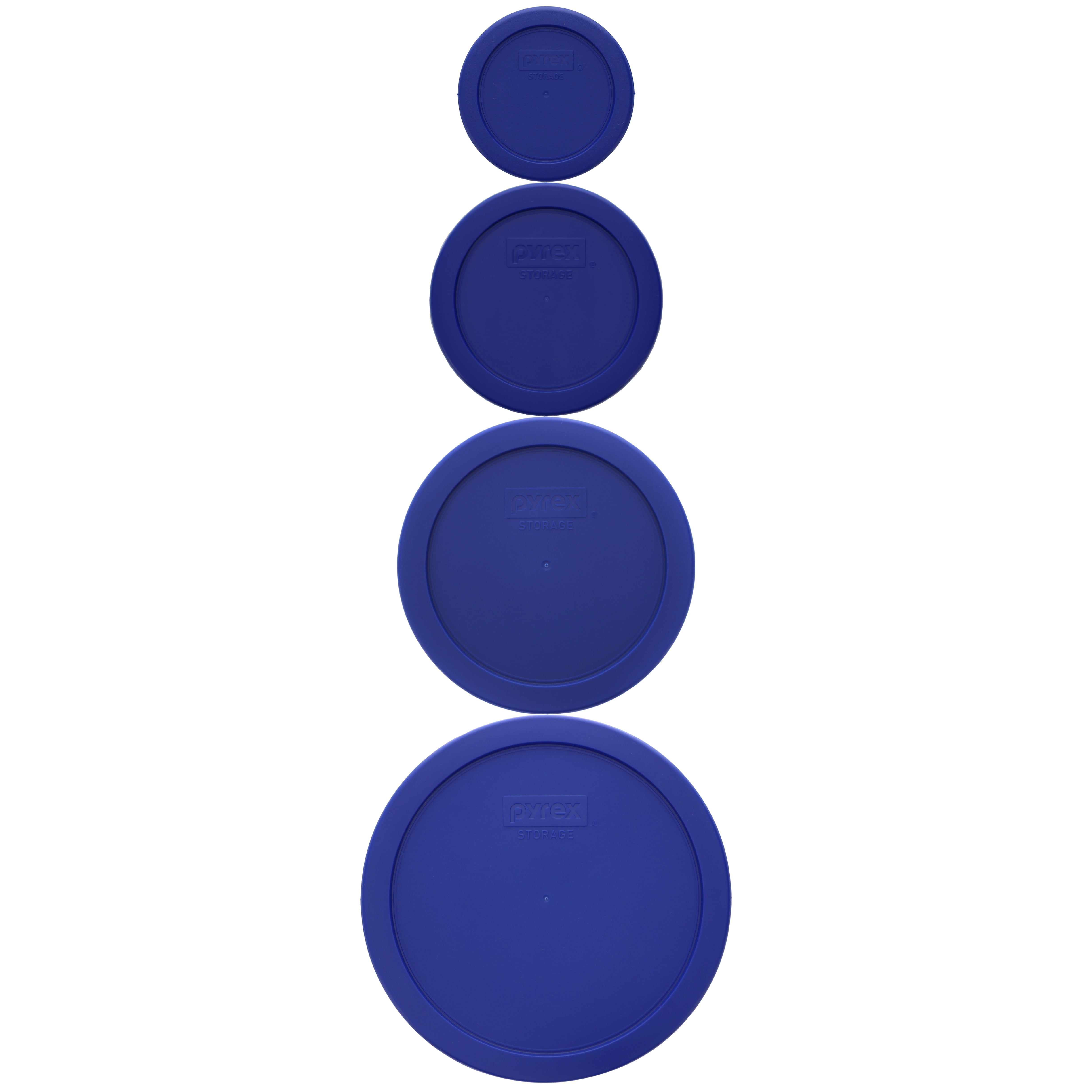 Pyrex Cadet Blue Plastic Replacement Lids, 7202 1-Cup, 7200 2-Cup, 7201 ...