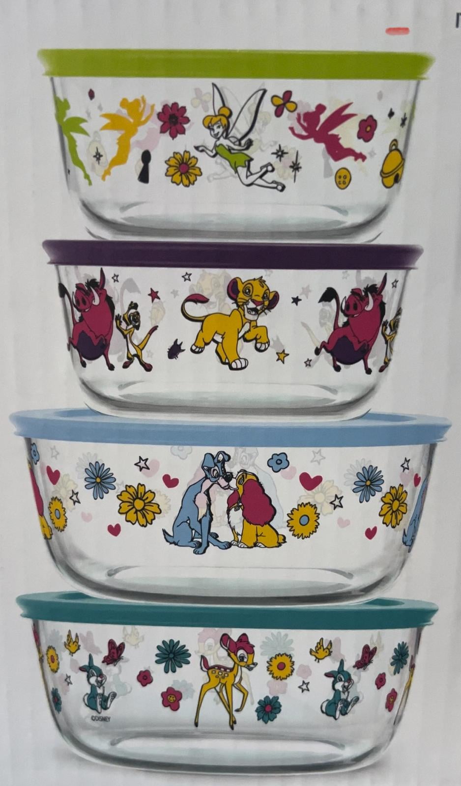 Pyrex Clear Glass Disney Food Storage Jar (8 Count) - Walmart.com