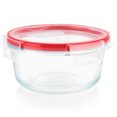 Pyrex Freshlock 4-Cup Round Glass Storage Container with Built-in Write ...