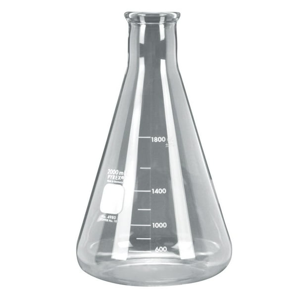 Pyrex Glass Erlenmeyer Flask, Measuring, 2,000 Ml - Walmart Business ... Pyrex Glass Erlenmeyer Flask, Measuring, 2,000 Ml - Walmart Business ...