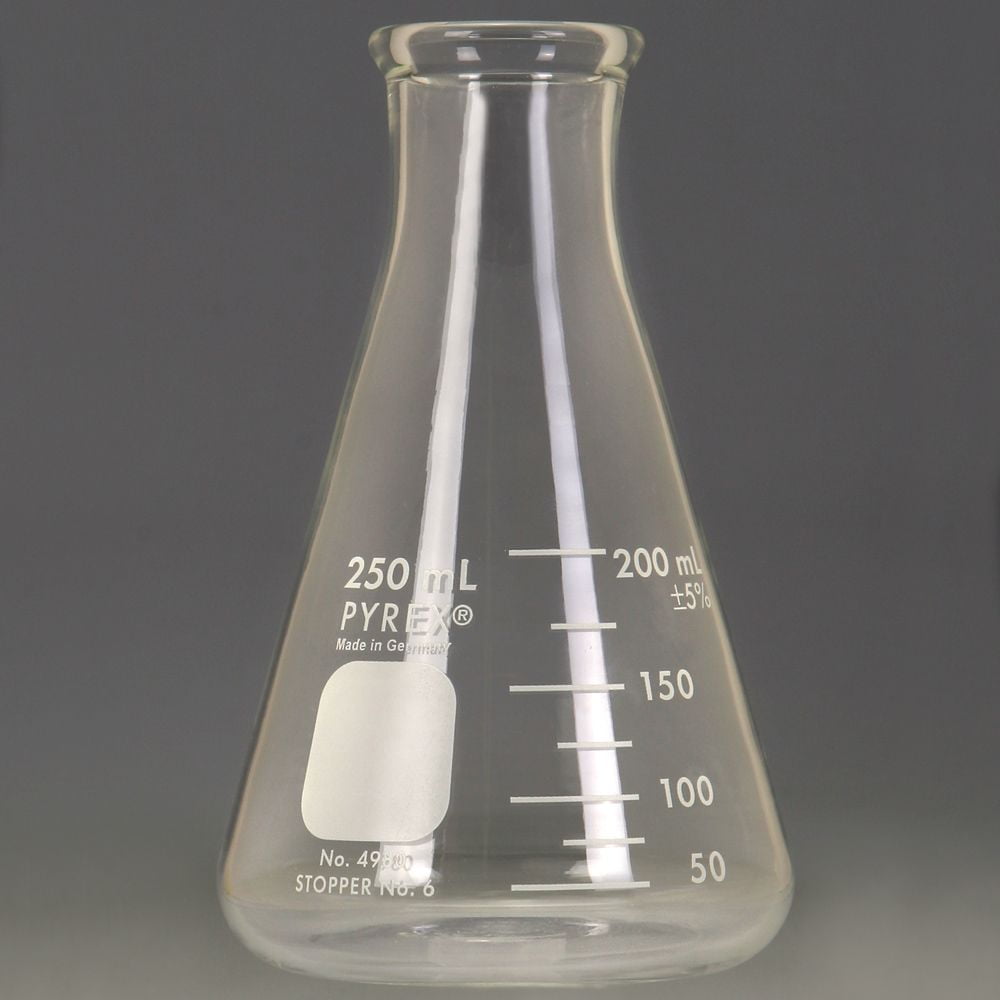Pyrex Glass Erlenmeyer Flask, Measuring, 250 Ml - Walmart.com