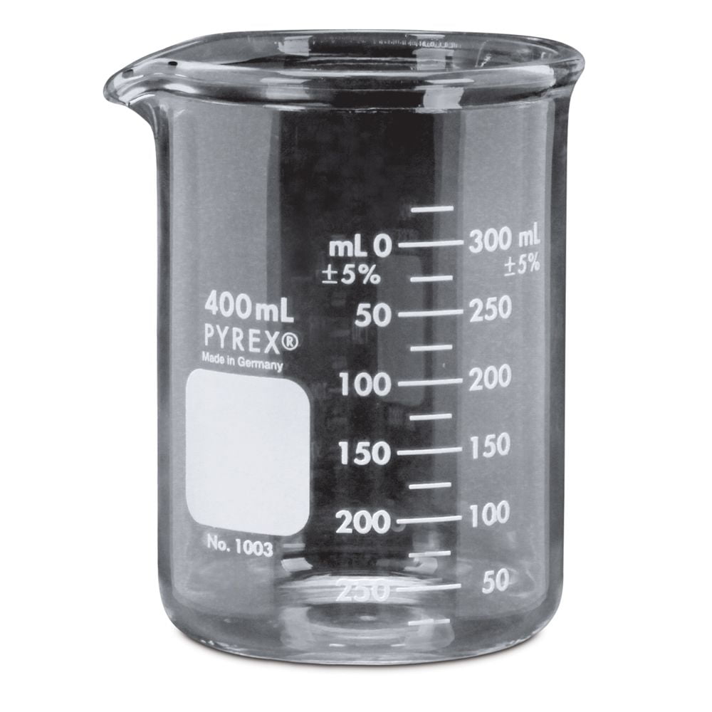 Pyrex Glass Griffin Beaker, Low Form, Heavy Duty, 400 Ml - Walmart.com
