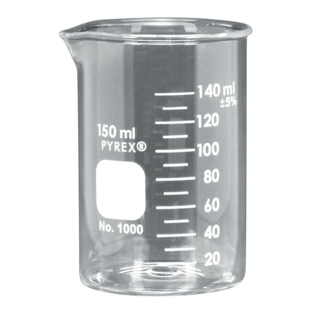Pyrex Glass Griffin Beaker, Low Form, Measuring, 150 Ml - Walmart.com