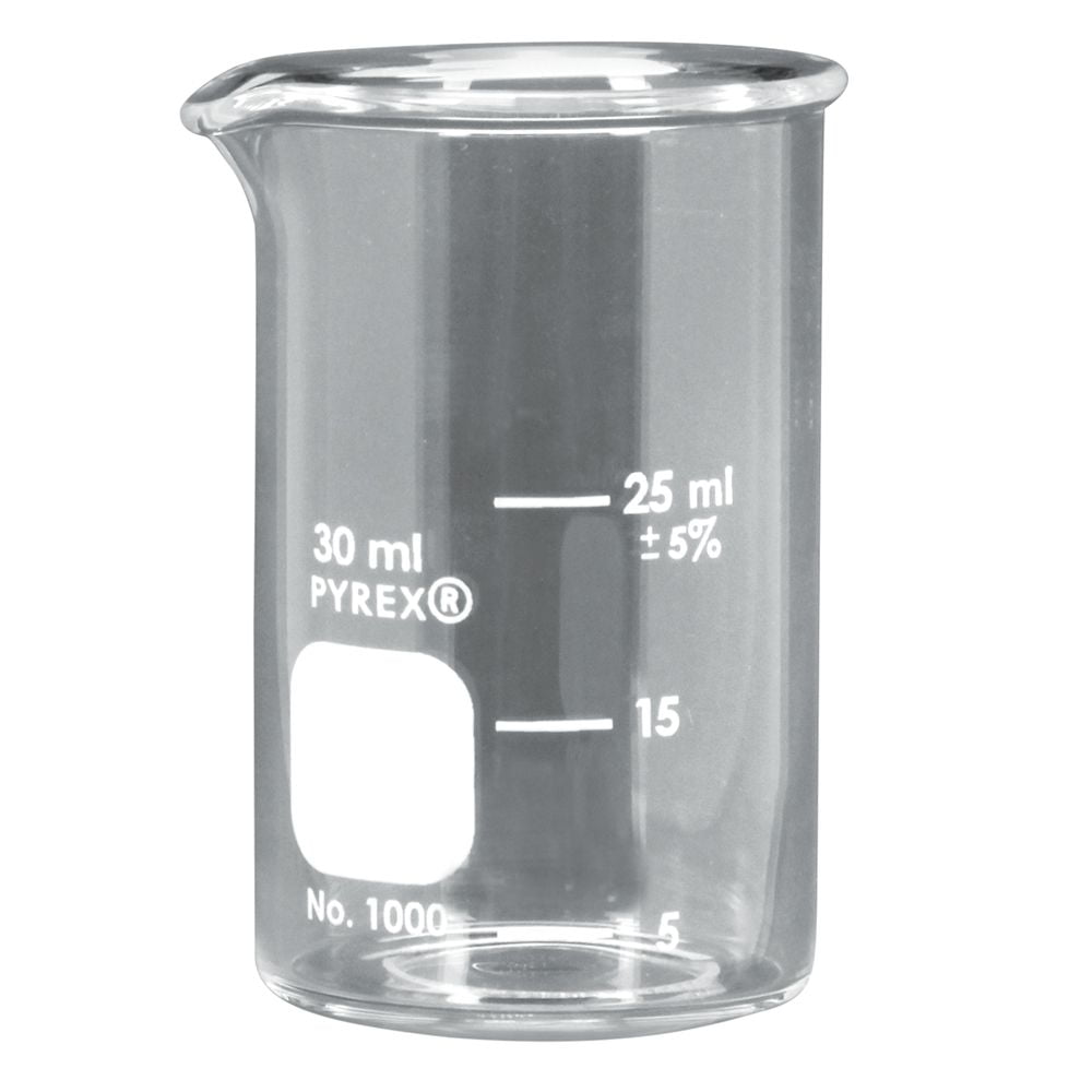 Pyrex Glass Griffin Beaker, Low Form, Measuring, 30 Ml - Walmart.com