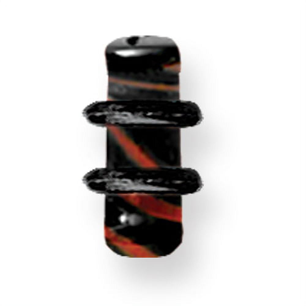Pyrex Glass Plugs Ribbon Colors 4G (5.2mm) 1/2 (13mm) Long w 2 black o ...