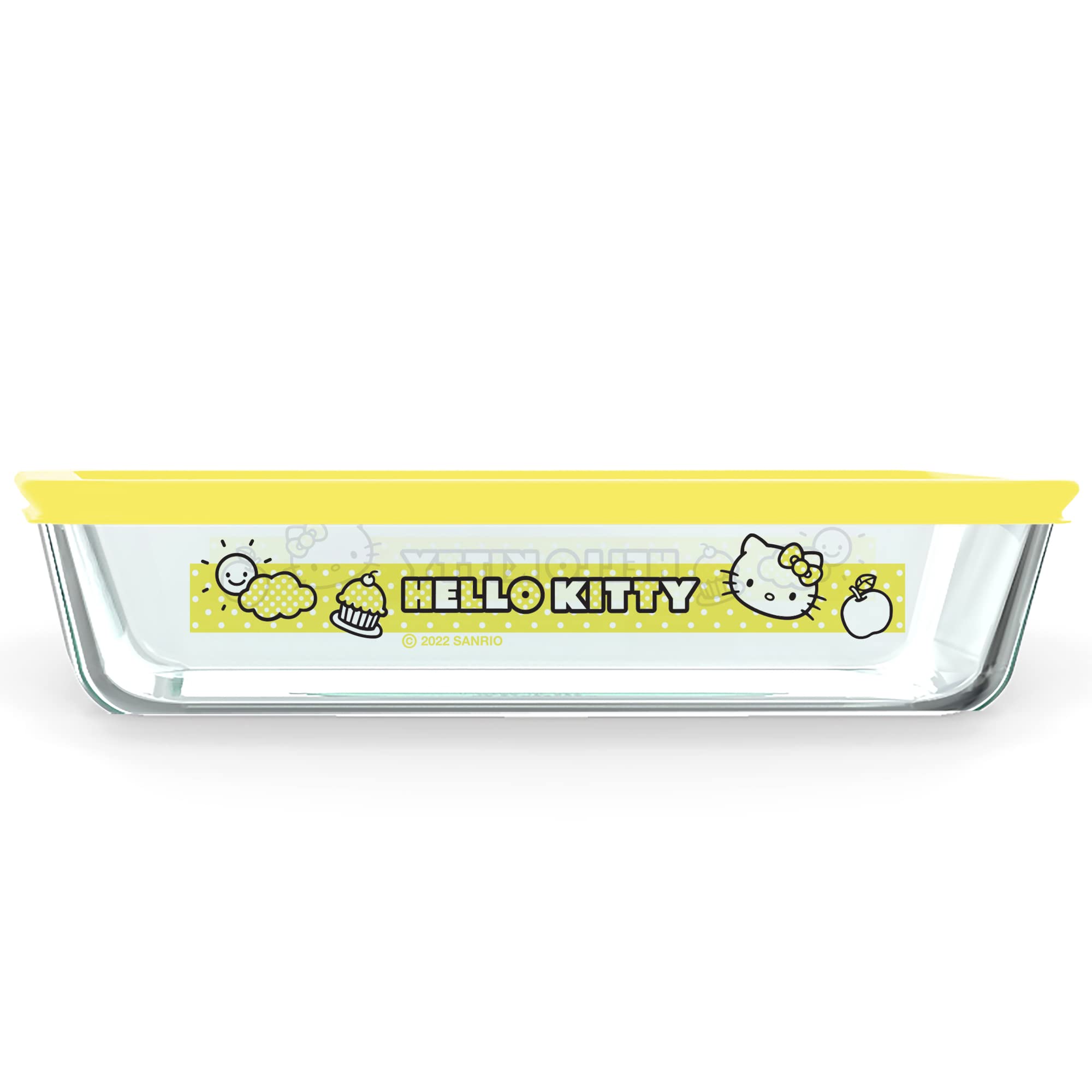 Pyrex Hello Kitty 3-Cup Glass Food Storage Container, Non-Toxic Plastic ...