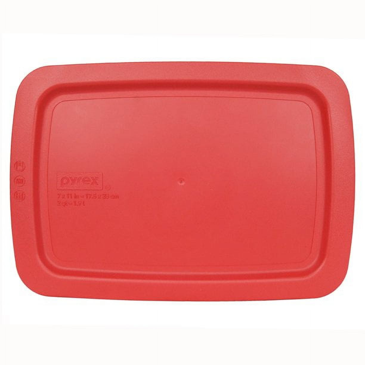 Pyrex 2 Qt Rectangle Replacement Lid C-232-PC - Red, BPA Free Storage ...