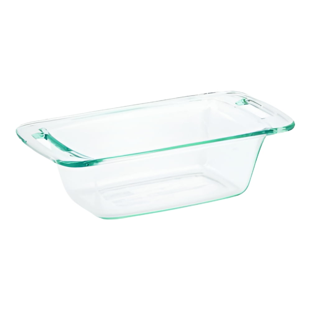 Pyrex Large Rectangular Glass Baking Dish, Clear Loaf Pan 5-1/4 in. W X ...