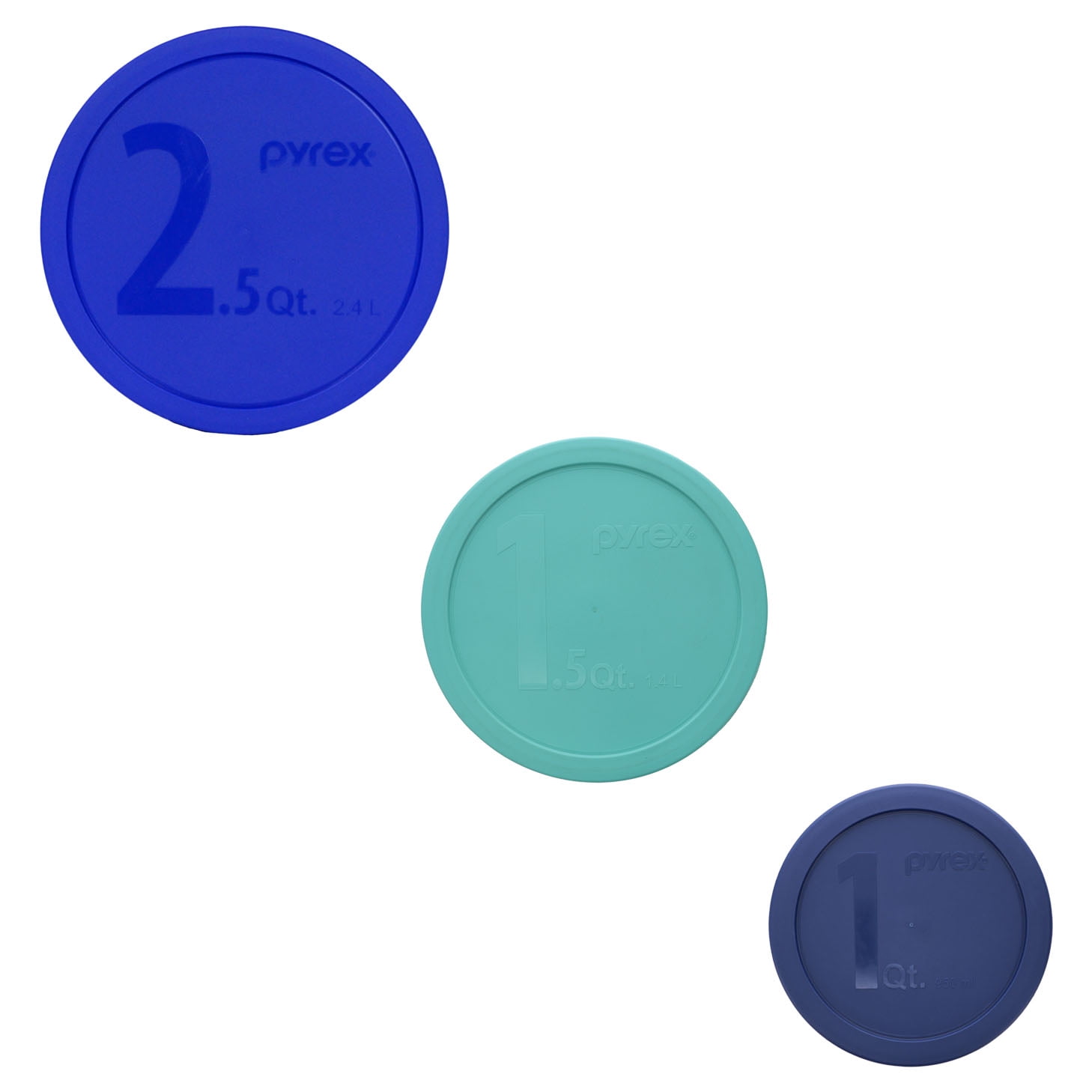 Pyrex Mixing Bowl Lids (1qt, 1.5qt, 2.5qt) - Walmart.com