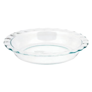 Pyrex Basics 9.5 inch Round Glass Pie Plate - Oven Safe Baking Dish ...