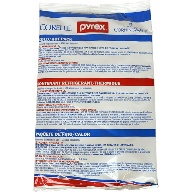 Pyrex Portable Hot & Cold Pack Combo - Large. (2) Pack HSA/FSA Eligible ...